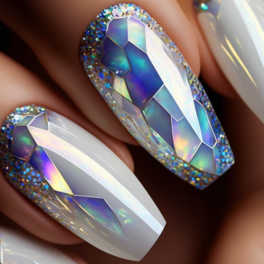 Dreamy Stained Glass Nails - Dream Manicures