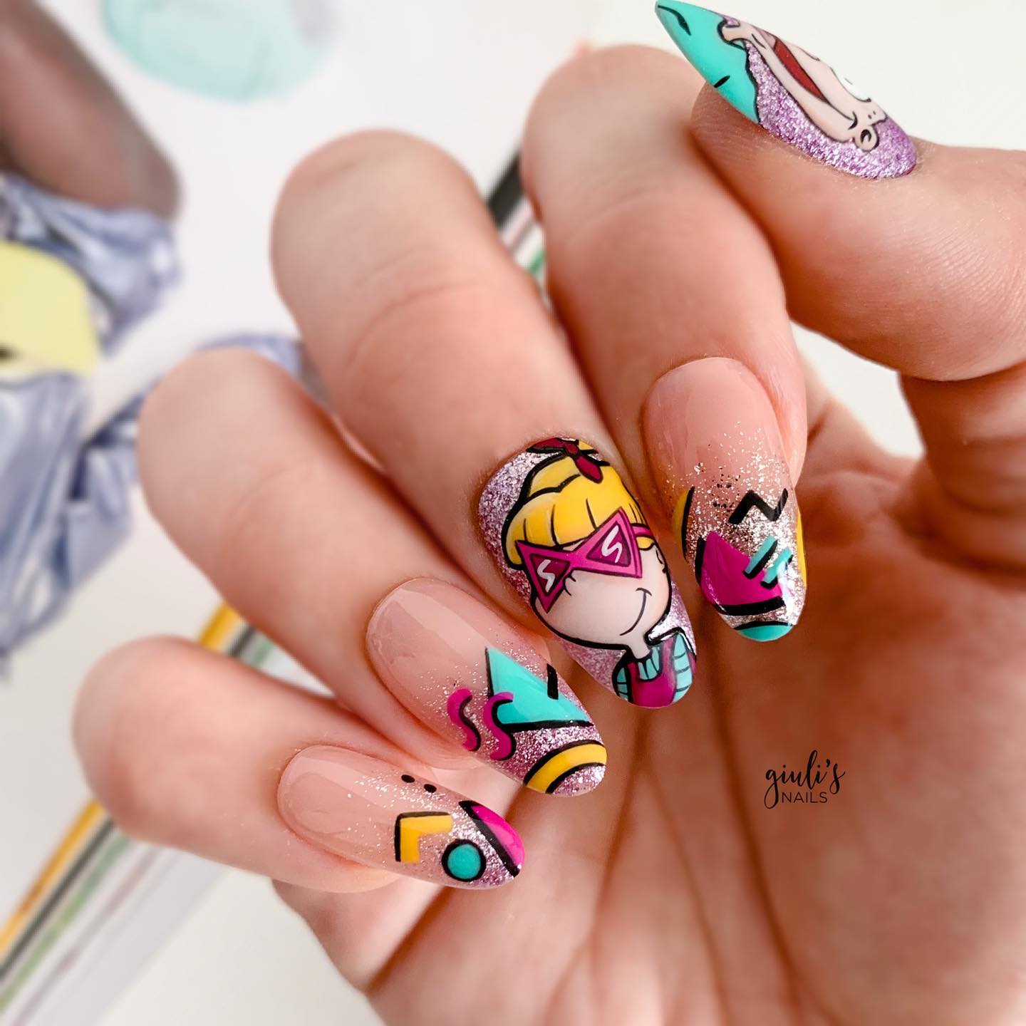 Rugrats Nail Art: A Throwback To The 90s With A Pop Of Color! - Dream ...