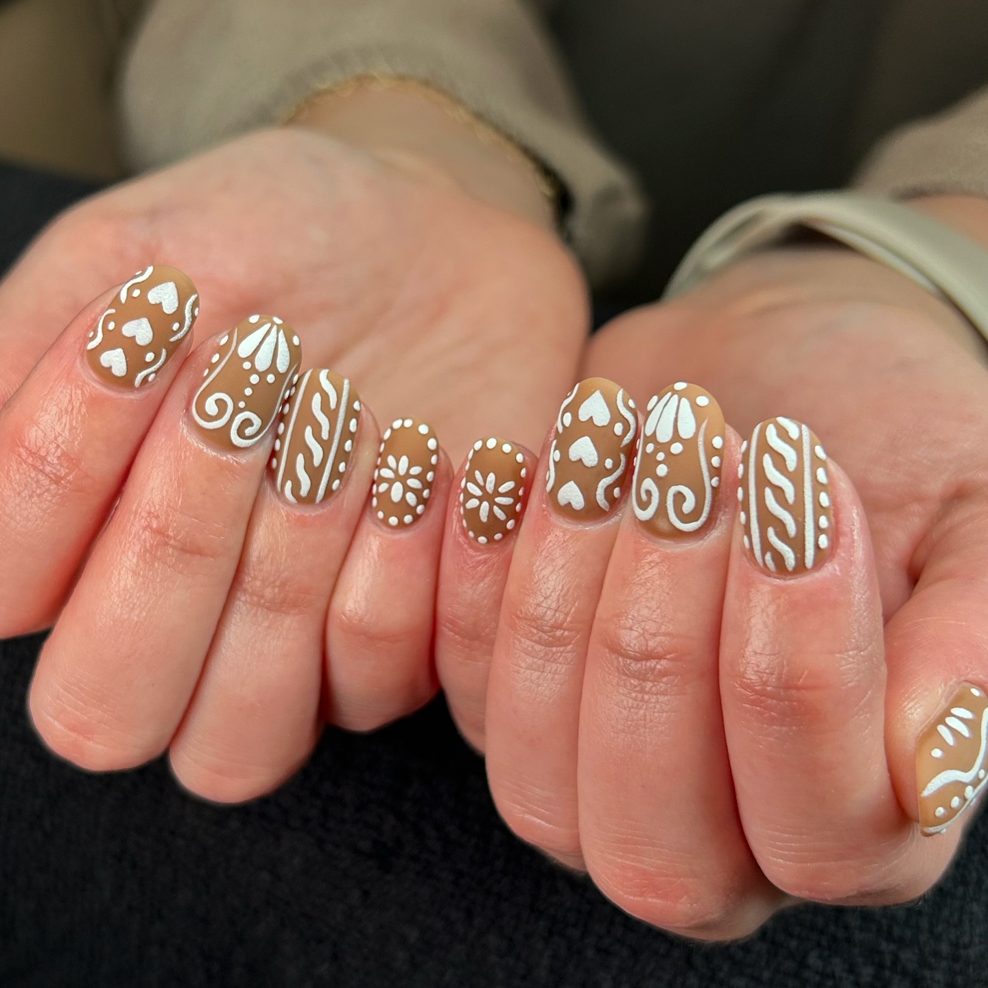 Sweeten Up Your Holidays With Gingerbread Nail Art - Dream Manicures