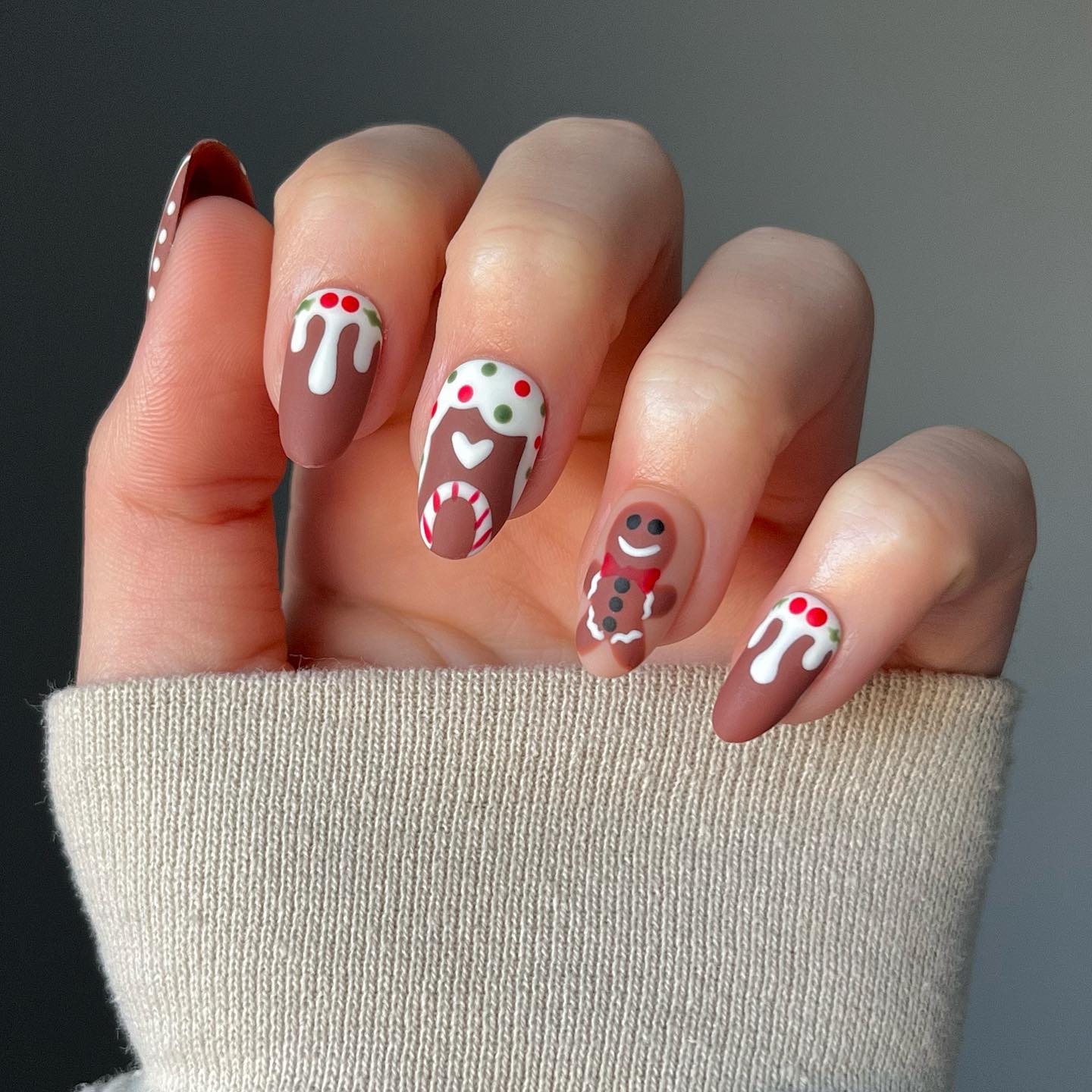 Sweeten Up Your Holidays With Gingerbread Nail Art - Dream Manicures